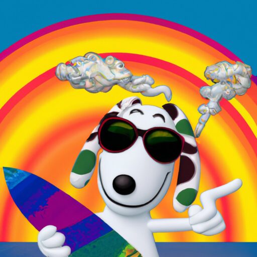 Surfin Snoopy AI Portrait - 1WORLD.BLUE MEDIA